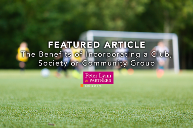 The Benefits of Incorporating a Club, Society or Community Group ...